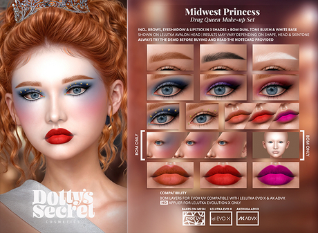Second Life Marketplace - Dotty's Secret - Midwest Princess - Makeup ...